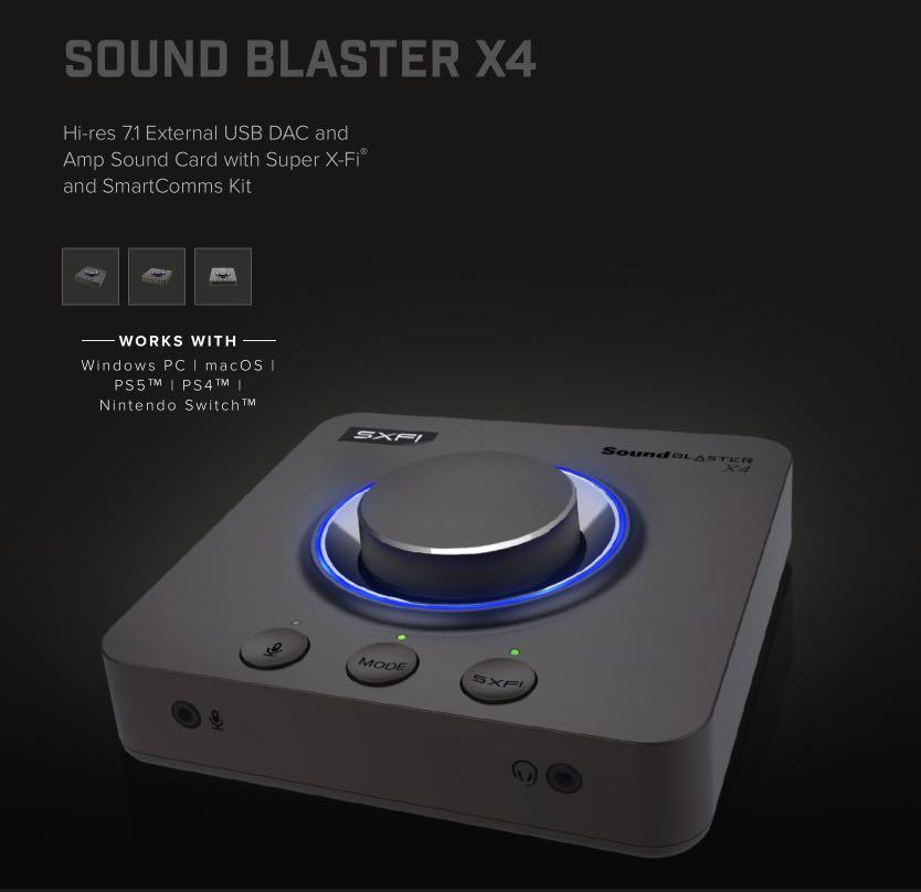Creative Sound Blaster X4, Audio, Other Audio Equipment on Carousell