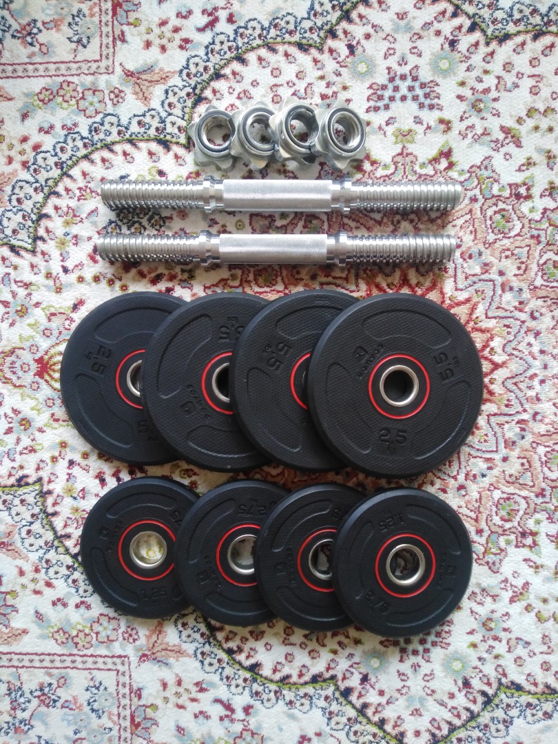 Domyos Dumbell Set 20KG, Sports Equipment, Exercise & Fitness, Weights ...