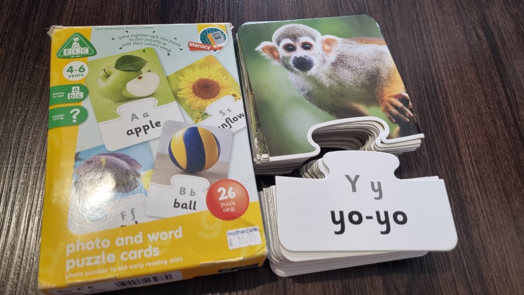ELC word puzzle cards, Hobbies & Toys, Toys & Games on Carousell