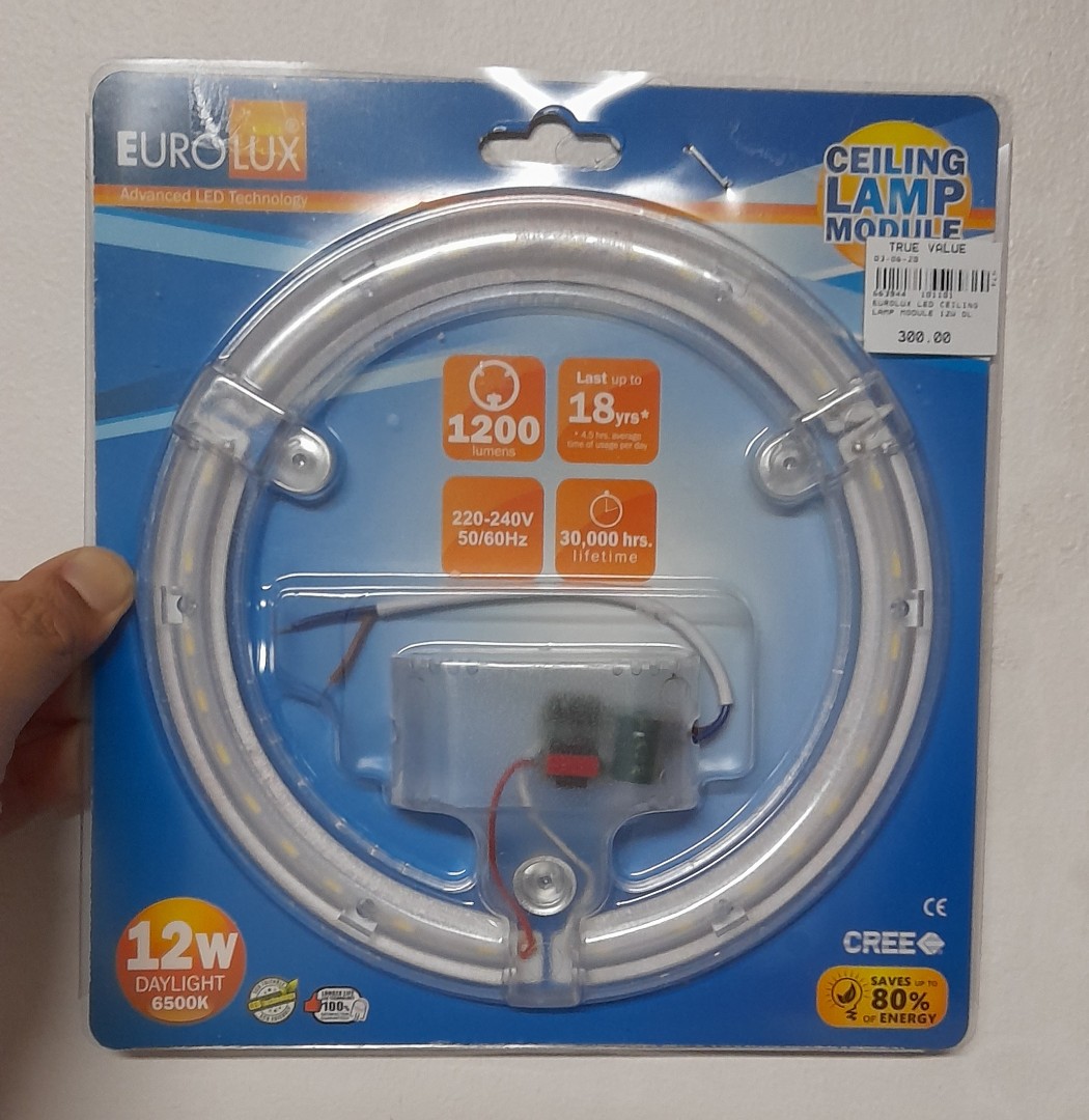 Eurolux Celing Lamp Module 12 watts Daylight 6500K, Furniture & Home ...