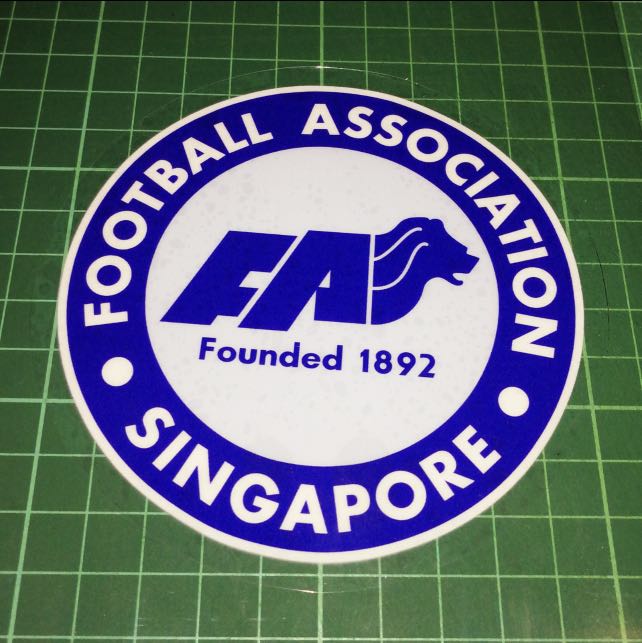 FAS Football Association of Singapore static cling decal . 11cm ...