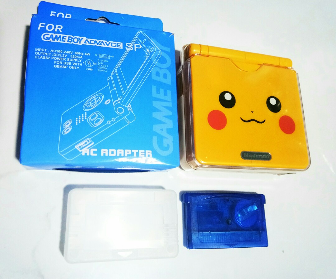 GBA SP 001 PIKACHU W POKEMON SAPPHIRE ORIG, Video Gaming, Video Game ...