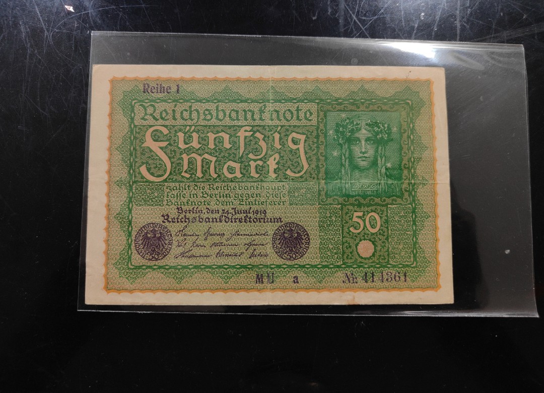 Germany 1819 50 Mark Banknote Currency VF(1), Hobbies & Toys ...