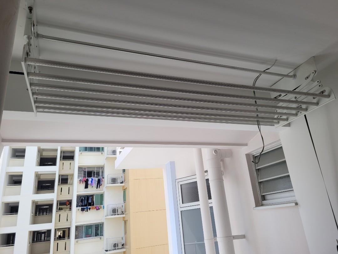 HDB Clothes Rack (Manual, New), Furniture & Home Living, Home ...