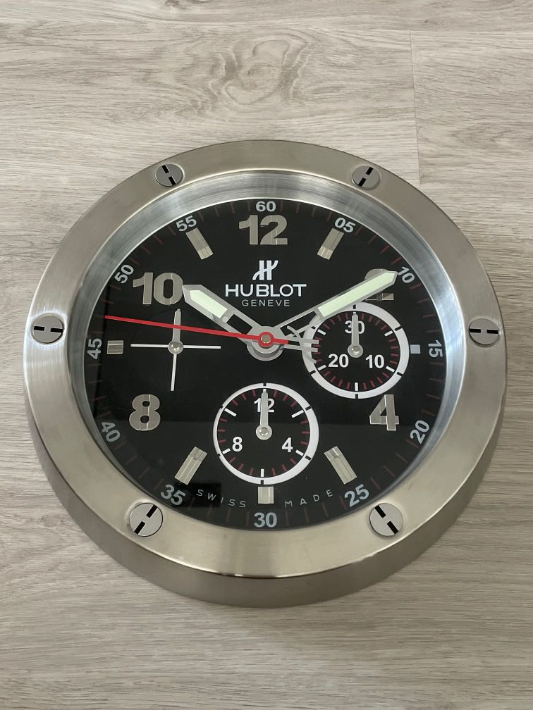 Hublot Wall Clock, Furniture & Home Living, Home Decor, Clocks on Carousell