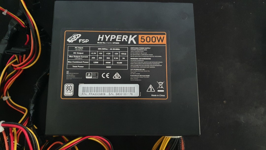 HyperK 500W PSU, Computers & Tech, Parts & Accessories, Computer Parts ...