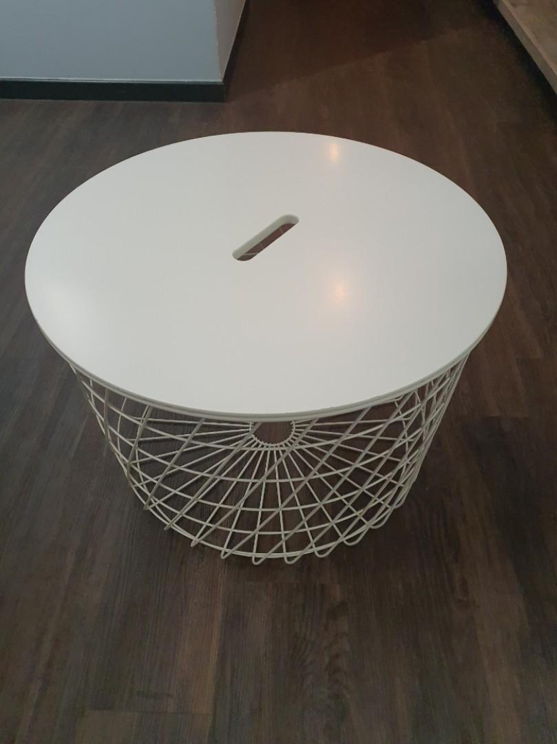 Ikea Kvistbro Storage Coffee Side Round Table, Furniture & Home Living ...