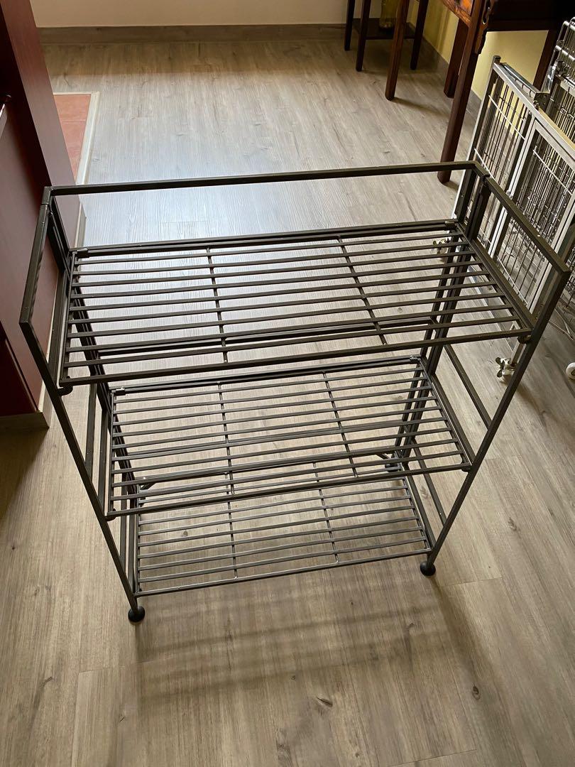 Iron foldable rack, Furniture & Home Living, Furniture, Shelves ...