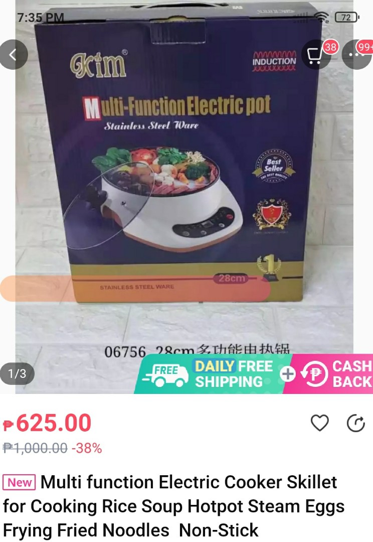 Kim Multi function electric pot, TV & Home Appliances, Kitchen ...