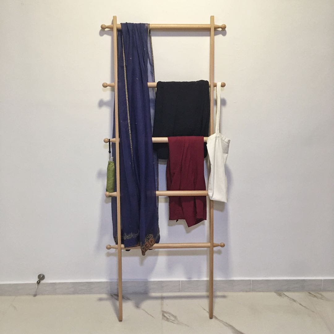 Ladder Leaning Clothes Rack, Furniture & Home Living, Furniture ...