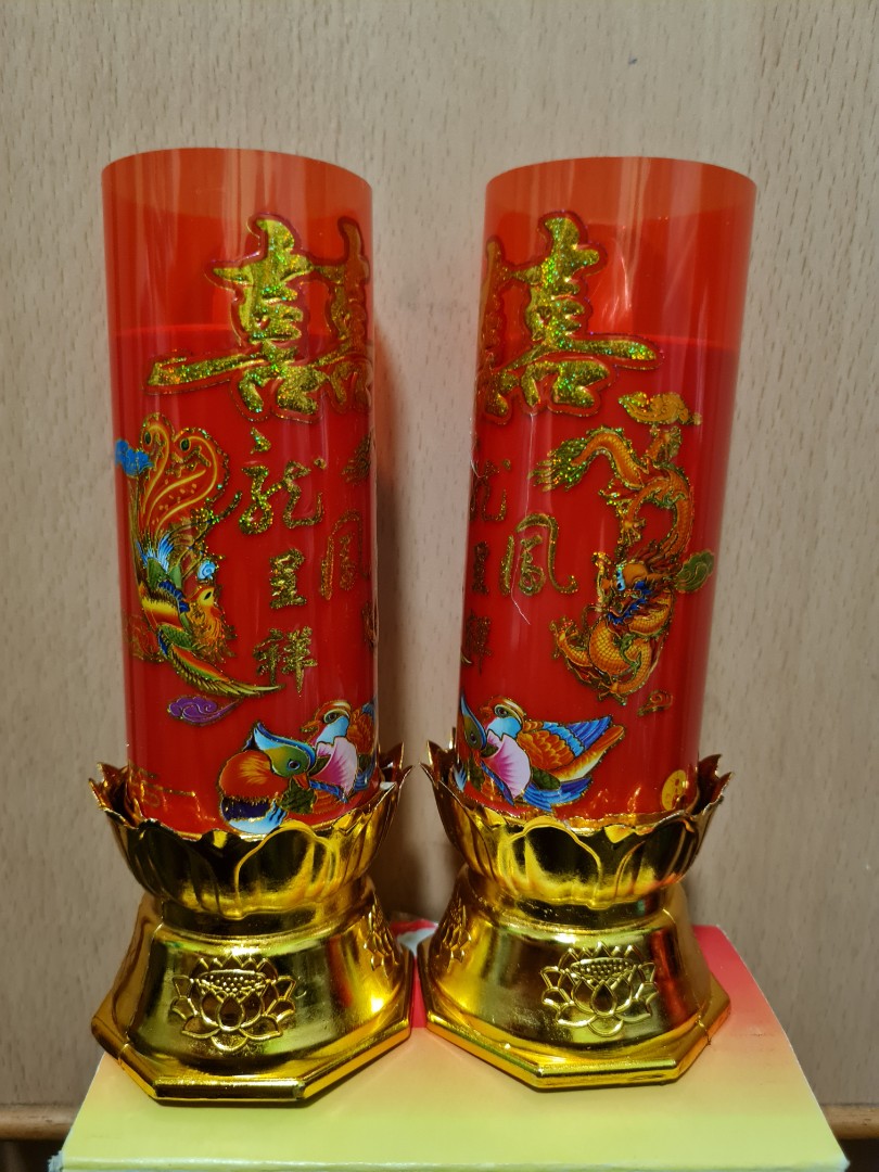 LED Dragon and Phoenix Candles, Furniture & Home Living, Lighting ...