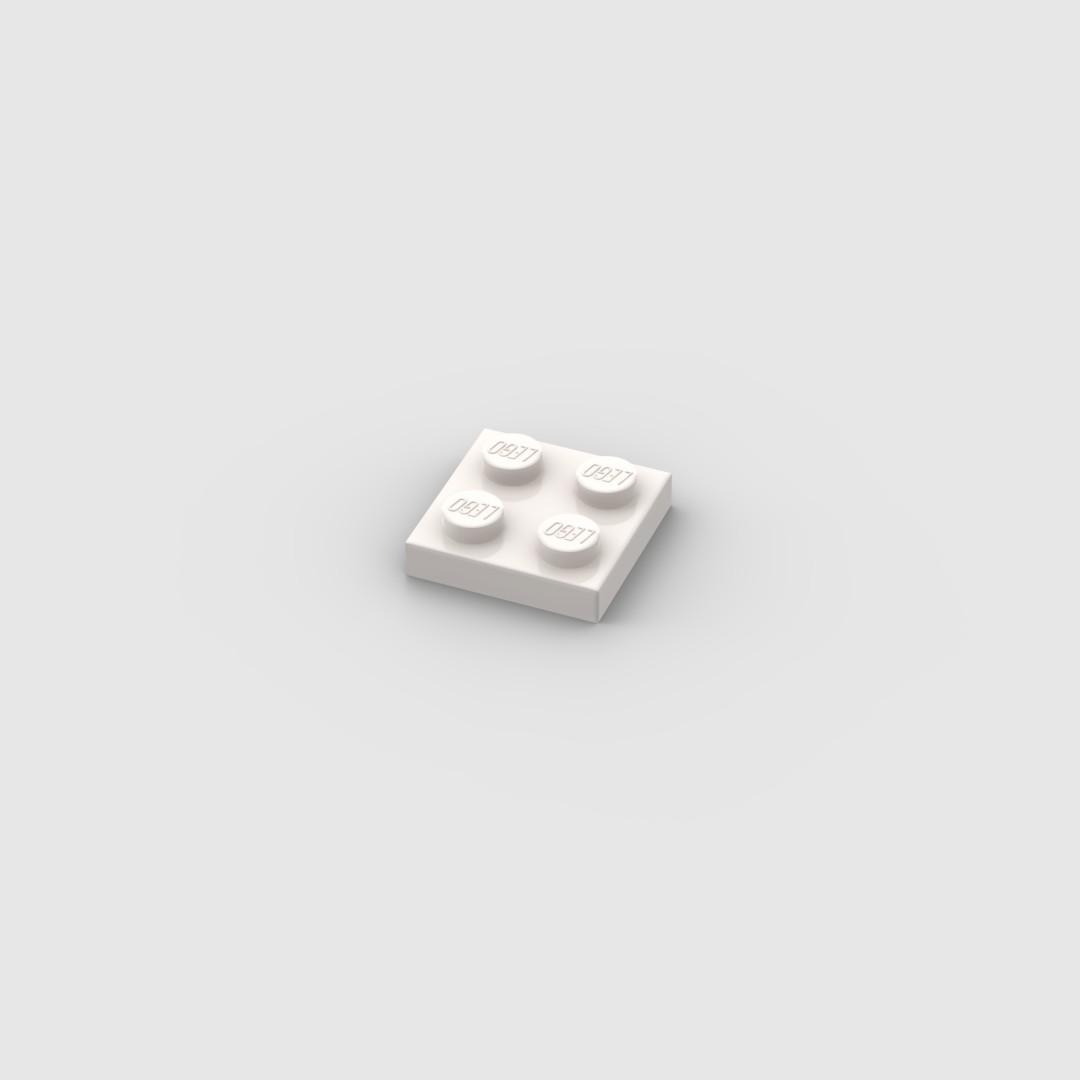 Lego Transparent Brick 1x2 / White Plate 2x2 / White Slope Curved 2x2 ...