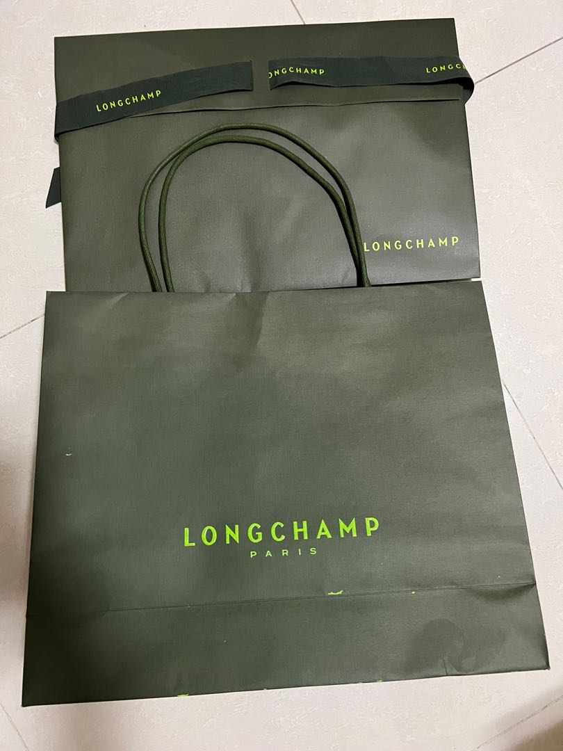 Longchamp paper bag and wrapping, Luxury, Accessories on Carousell