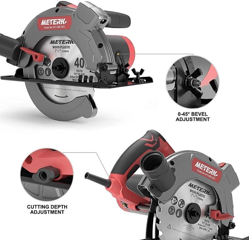 Meterk Circular Saw M1Y-GW9-190TL, Furniture & Home Living, Home ...