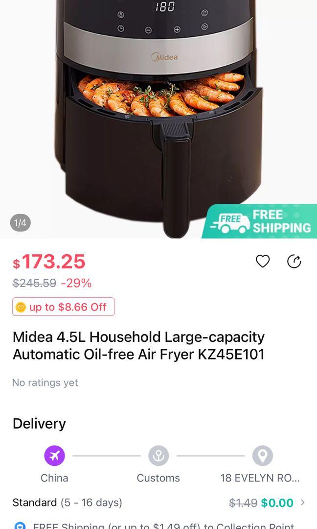Midea Airfryer 4.5L, Furniture & Home Living, Kitchenware & Tableware ...