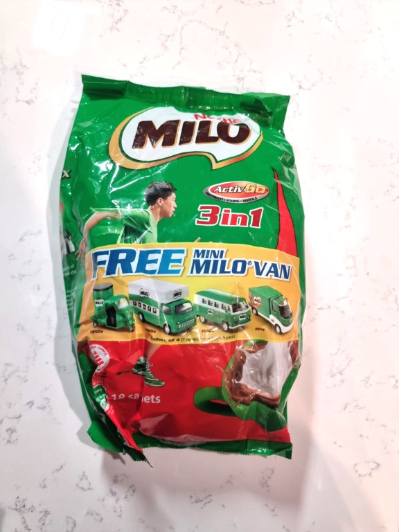 Milo 3in1 Pack with rare 1980s Milo Van (18 sachets), Food & Drinks ...