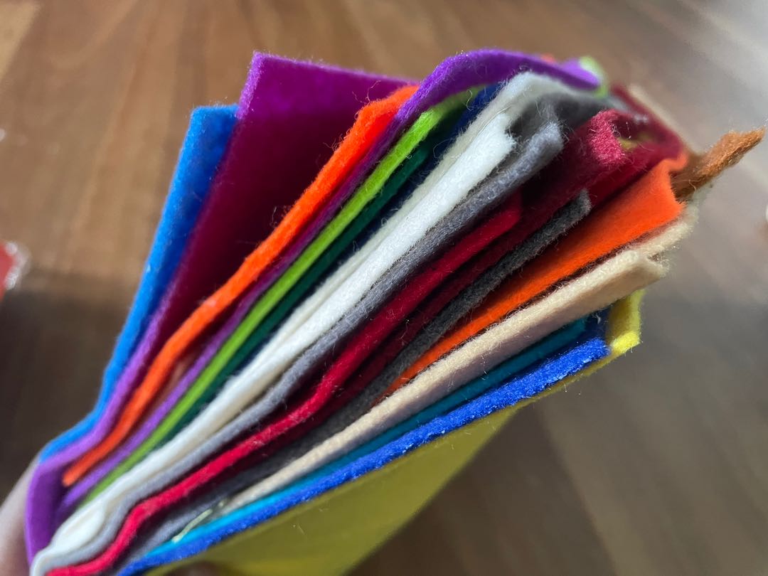 Multi colour felt A4 size, Hobbies & Toys, Stationery & Craft ...