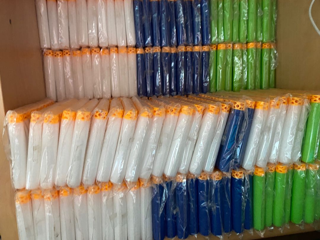 Nerf Waffle head darts (10 per 1 pack), Hobbies & Toys, Toys & Games on ...