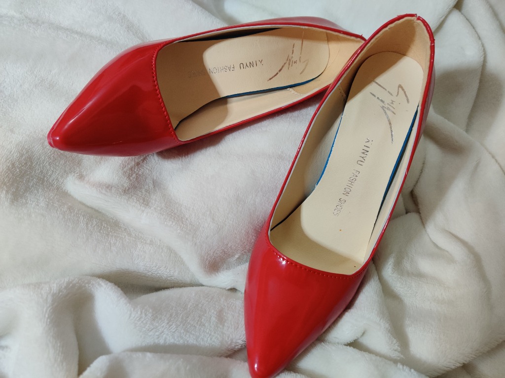 NEW Red 4 inch Stiletto High Heel Pointy-toe Pumps, Women's Fashion ...