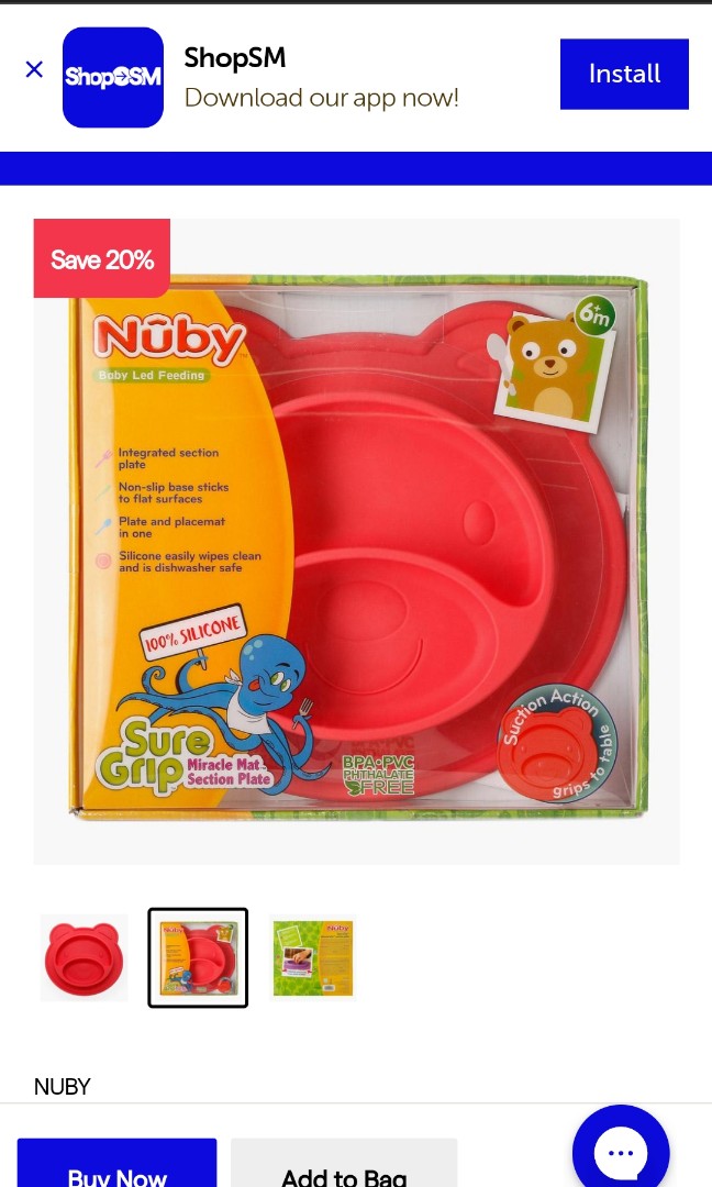 Nuby silicone plate, Babies & Kids, Nursing & Feeding, Weaning ...