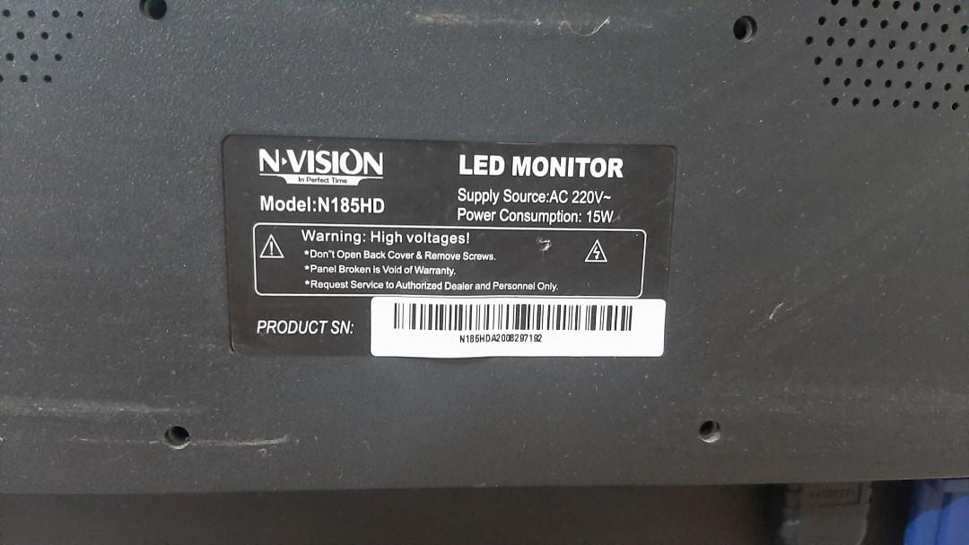Nvision 19 inch monitor led wide, Computers & Tech, Desktops on Carousell