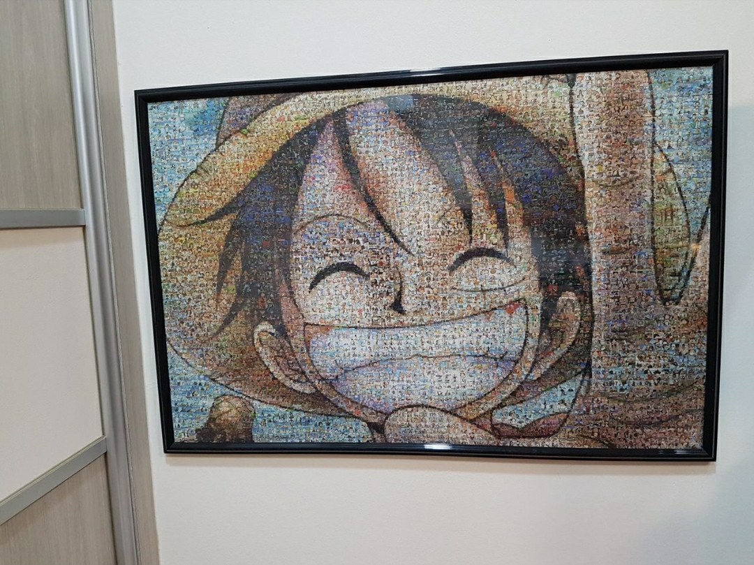 One piece luffy puzzle fixed with frame, Hobbies & Toys, Stationery ...