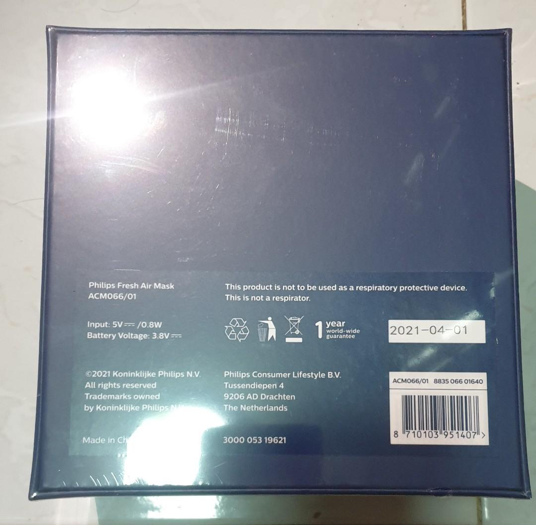 Philips ACM066/01 Fresh Air Mask, Black, Health & Nutrition, Face Masks ...