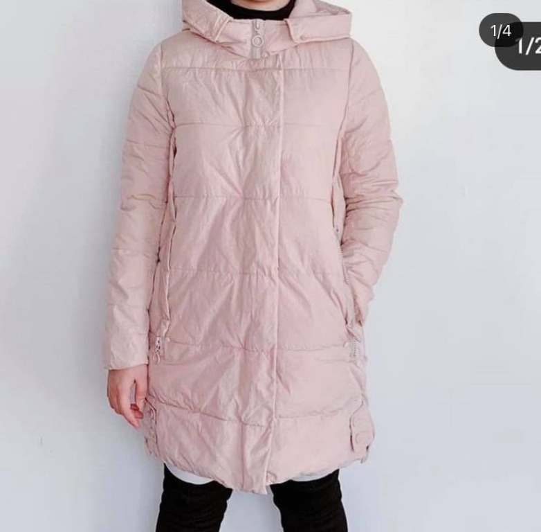 PINK LONG PUFFER JACKET WITH HOOD - WINTER, Women's Fashion, Coats ...