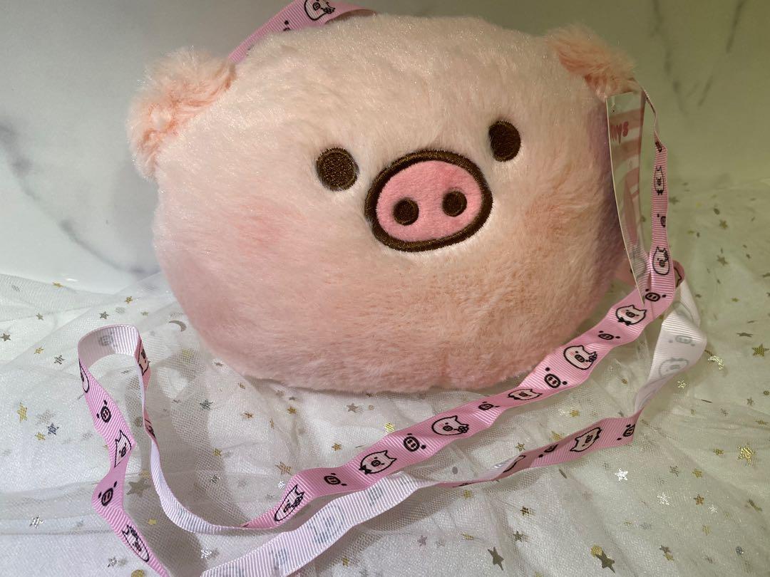 Pink Piggy Sling Bag| Tote Bag Piggy Bag|Cute Pig |Rilakkuma Soft Toy ...