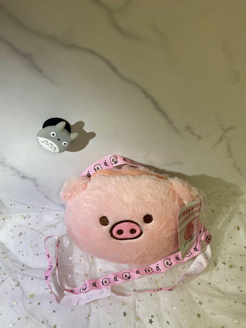 Pink Piggy Sling Bag| Tote Bag Piggy Bag|Cute Pig |Rilakkuma Soft Toy ...