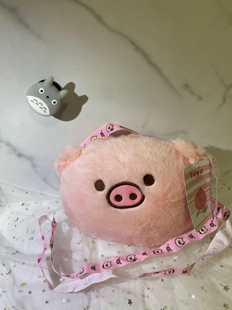 Pink Piggy Sling Bag| Tote Bag Piggy Bag|Cute Pig |Rilakkuma Soft Toy ...