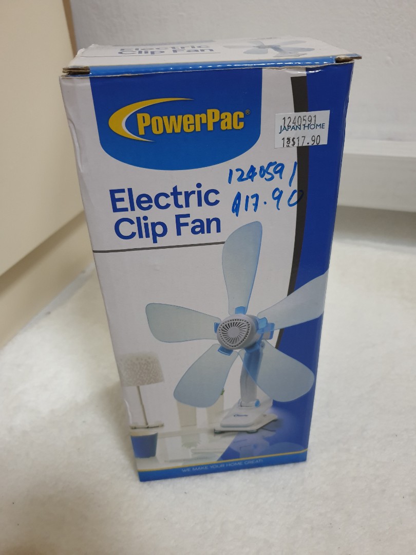 Powerpac Electric Clip Fan, Furniture & Home Living, Lighting & Fans ...