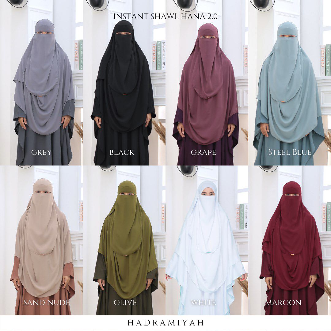 Preorder Instant Hana Shawl, Women's Fashion, Muslimah Fashion, Hijabs ...