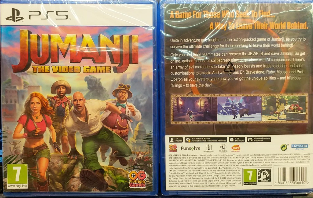 PS5 Jumanji: The Video Game, 電子遊戲, 電子遊戲, PlayStation - Carousell