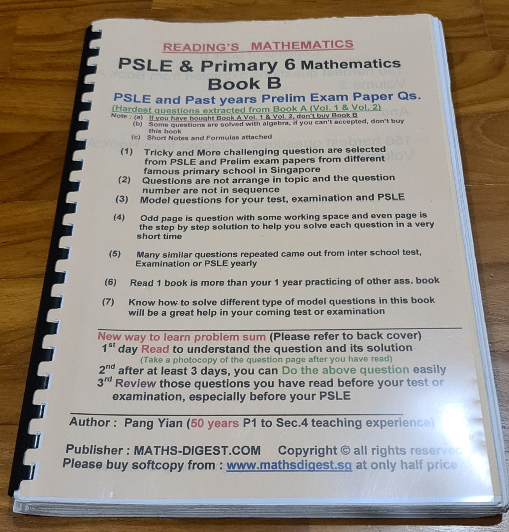 PSLE Maths - Challenging Questions, Hobbies & Toys, Books & Magazines ...