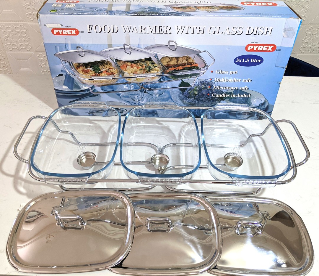 Pyrex Food warmer Palladio Cake Glass Dining Set Ikea Tier Fondue Set ...