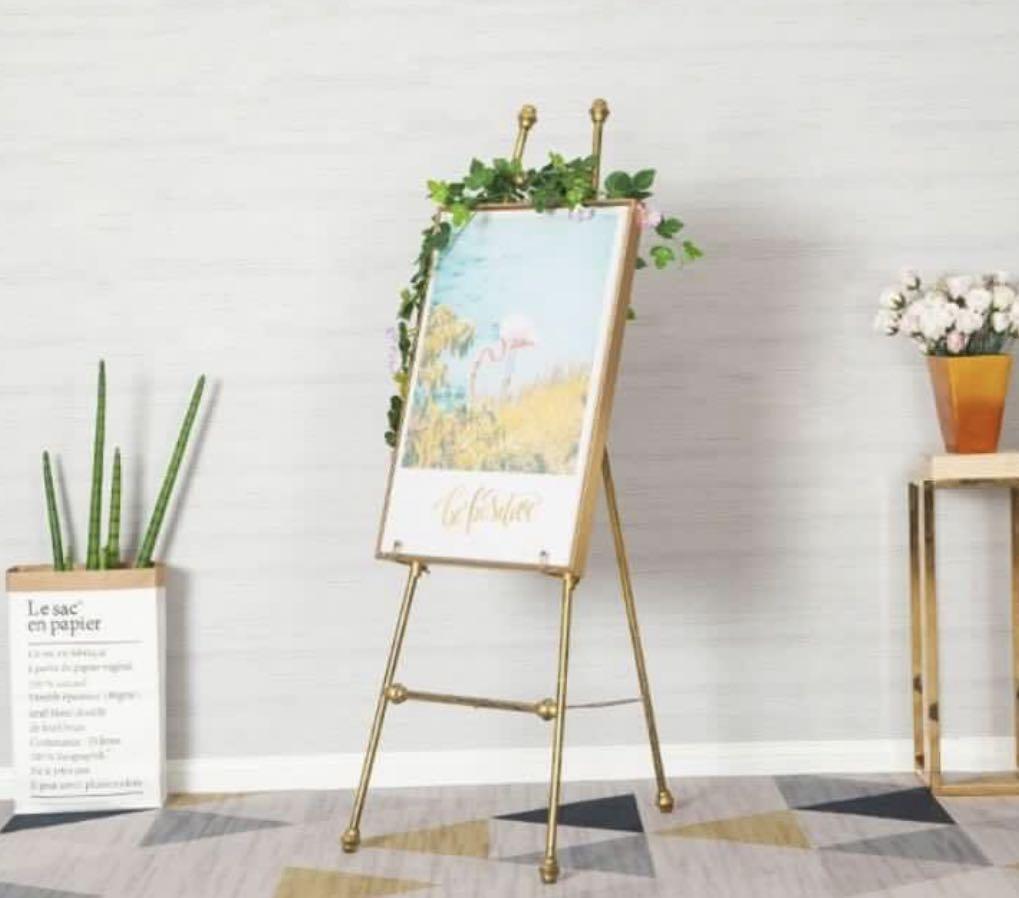 Rustic Gold Wedding Easel Stand, Hobbies & Toys, Stationery & Craft ...
