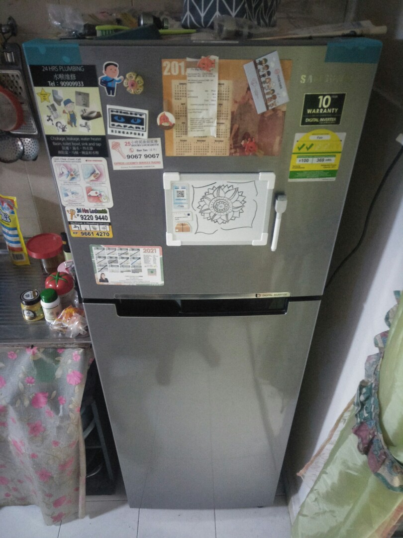 SAMSUNG RT25FARADSA/SS 2 DR FRIDGE (NET 255L), TV & Home Appliances ...