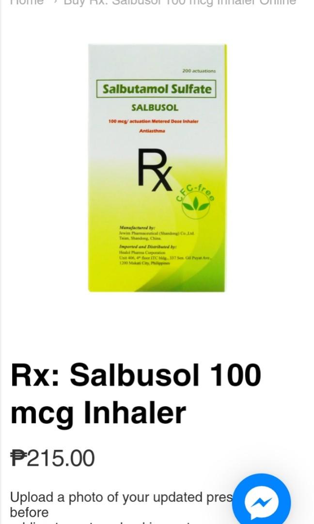 Sealed Salbutamol inhaler, Health & Nutrition, Assistive & Rehabilatory ...