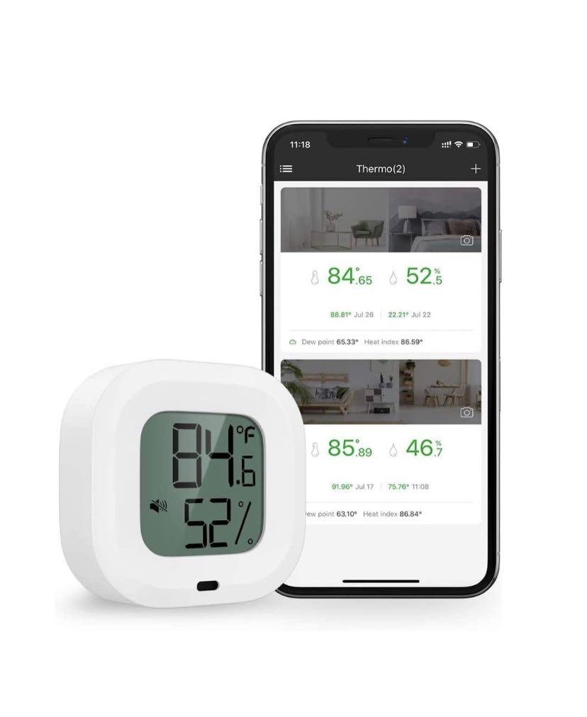 SENSORBLUE Wireless Thermometer Hygrometer for iPhone/Android, Smart ...