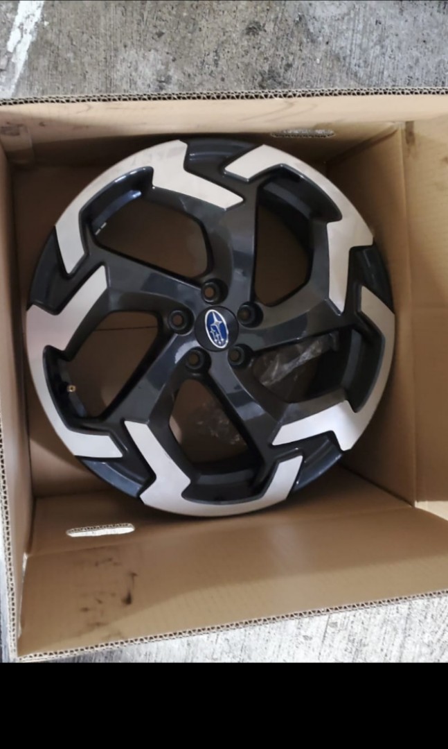 Subaru 二手原廠21 年Subaru XV貴版(18吋) 5x100 Rim only 4隻 28111FL310, 汽車配件, 車軚 ...