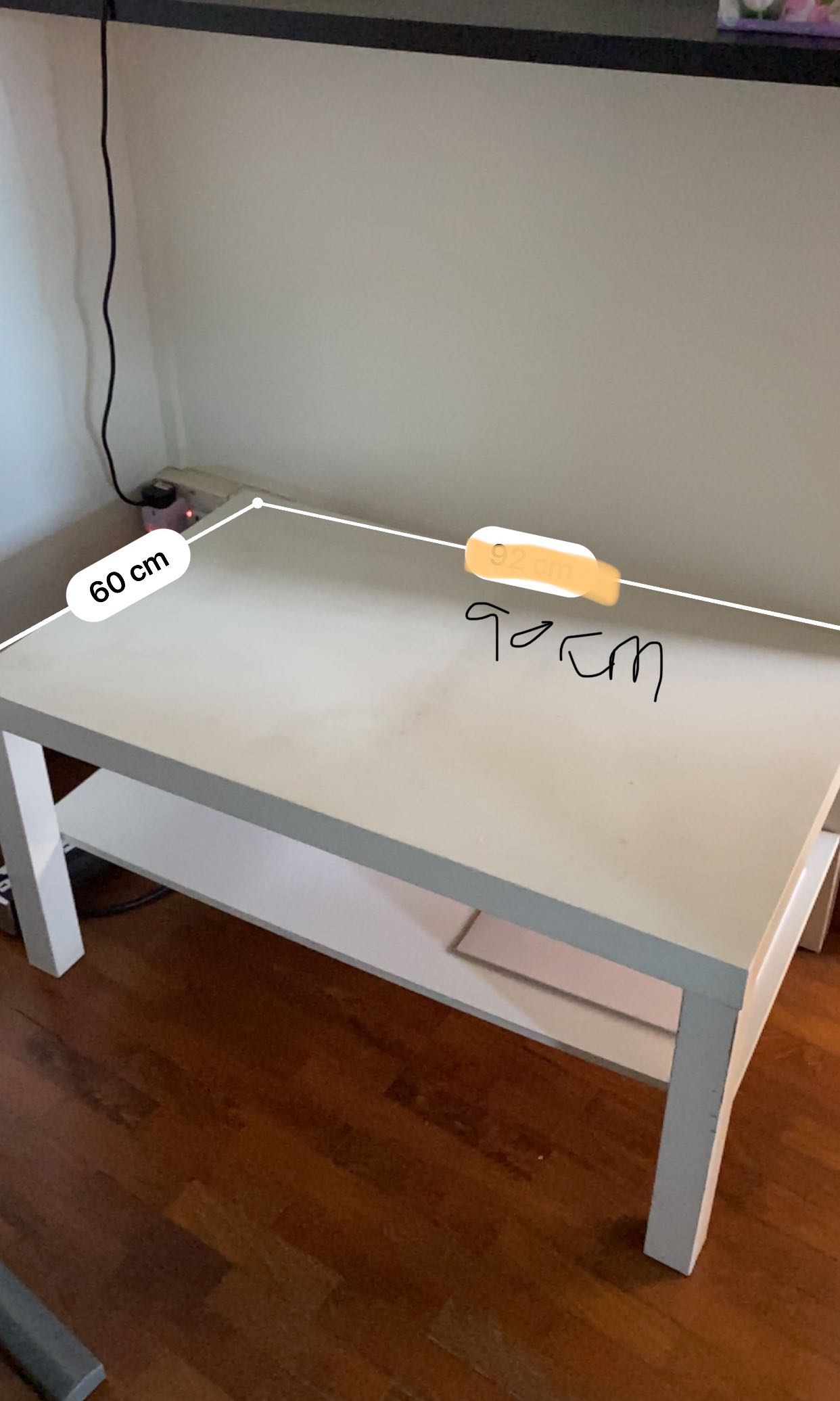 Ikea Table 90cm x 60cm: 1 sets available. $10 , Furniture & Home Living ...