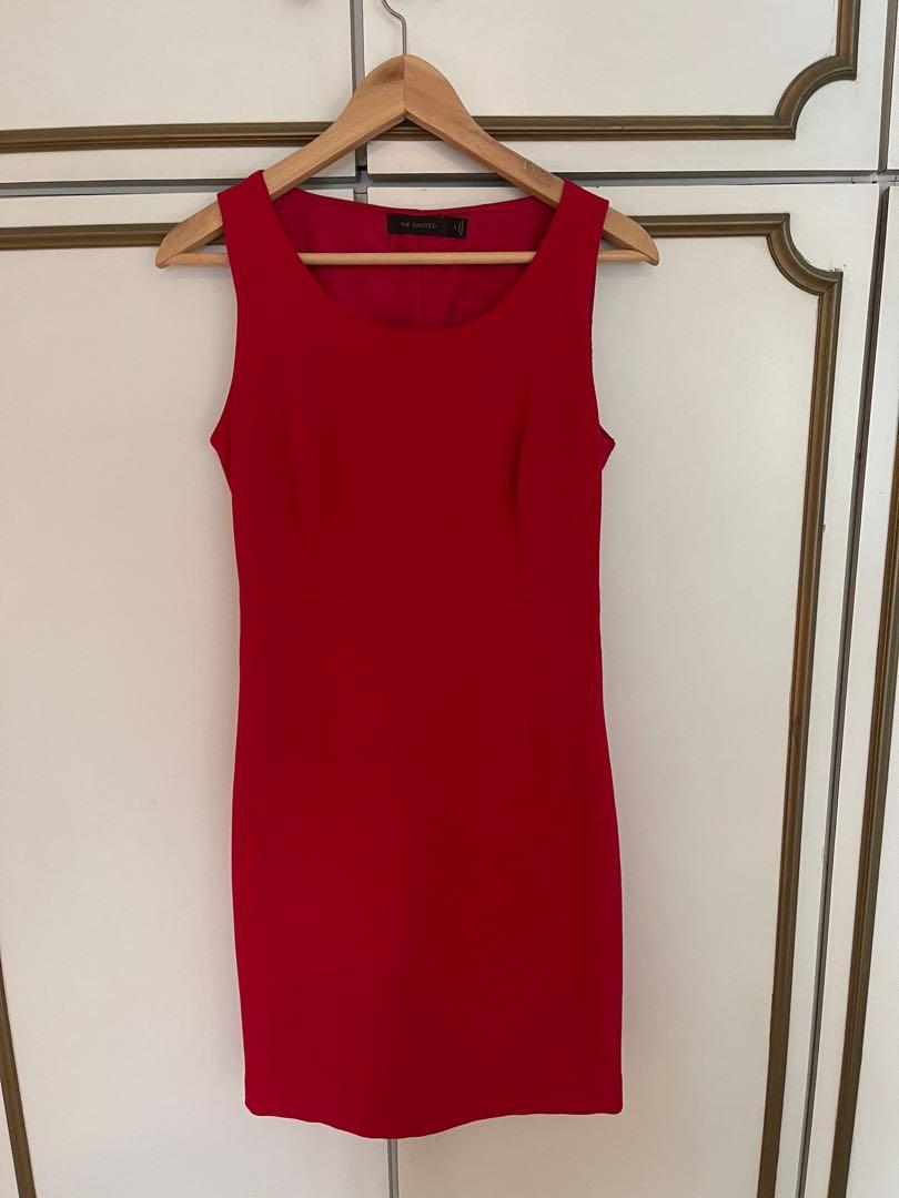 The Limited Red Office Dress, Women's Fashion, Dresses & Sets, Dresses ...