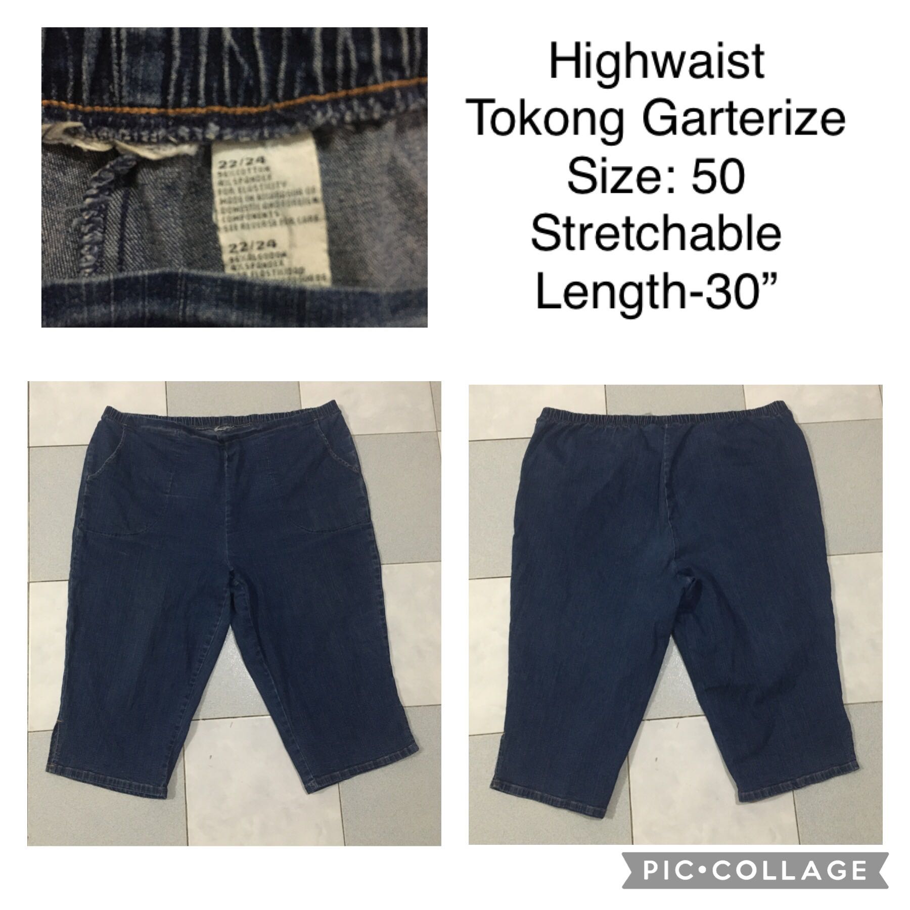 Tokong denim size: 50, Women's Fashion, Bottoms, Jeans on Carousell