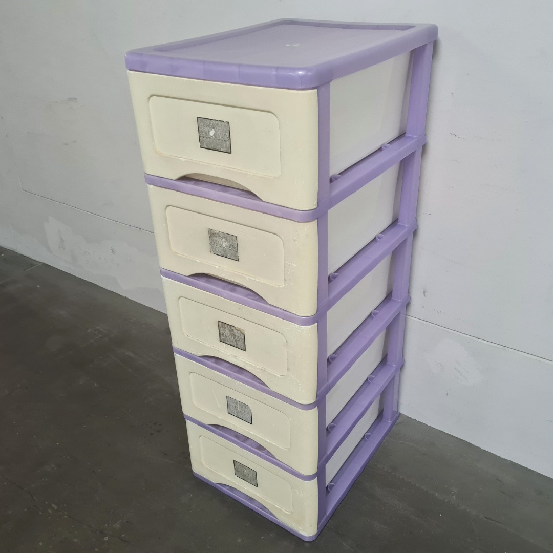 Toyogo large size 5 tier drawers. Hard plastic drawer, Furniture & Home ...