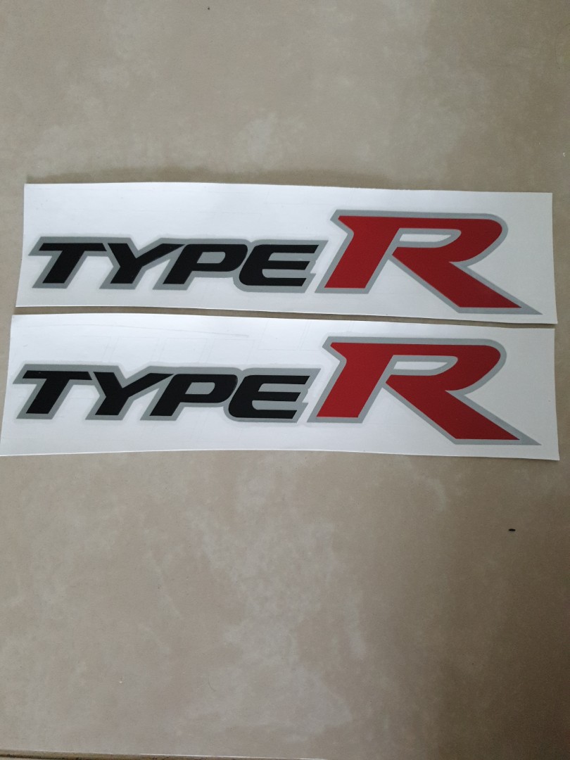 Integra Civic Type R Rear Door Sticker Decal, Car Accessories ...