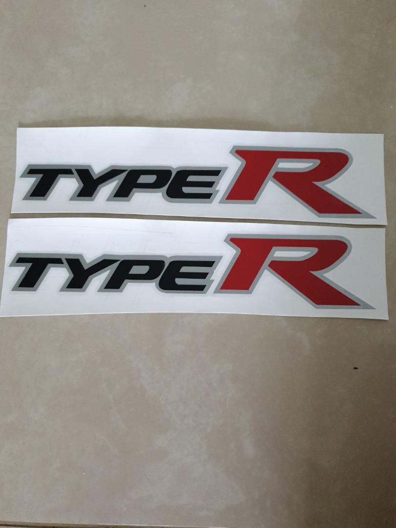 Integra Civic Type R Rear Door Sticker Decal, Car Accessories ...