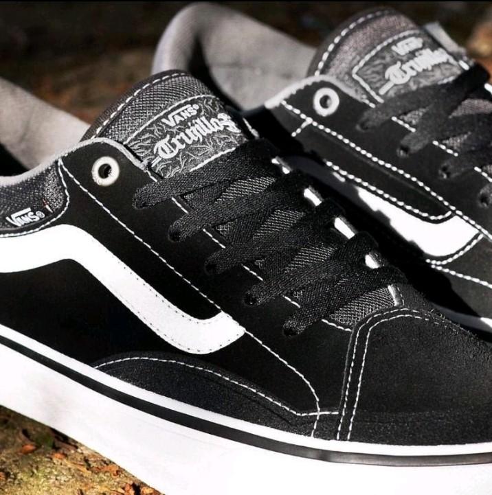 Vans Pro TNT Prototype Advanced Black White, Fesyen Pria, Sepatu ...