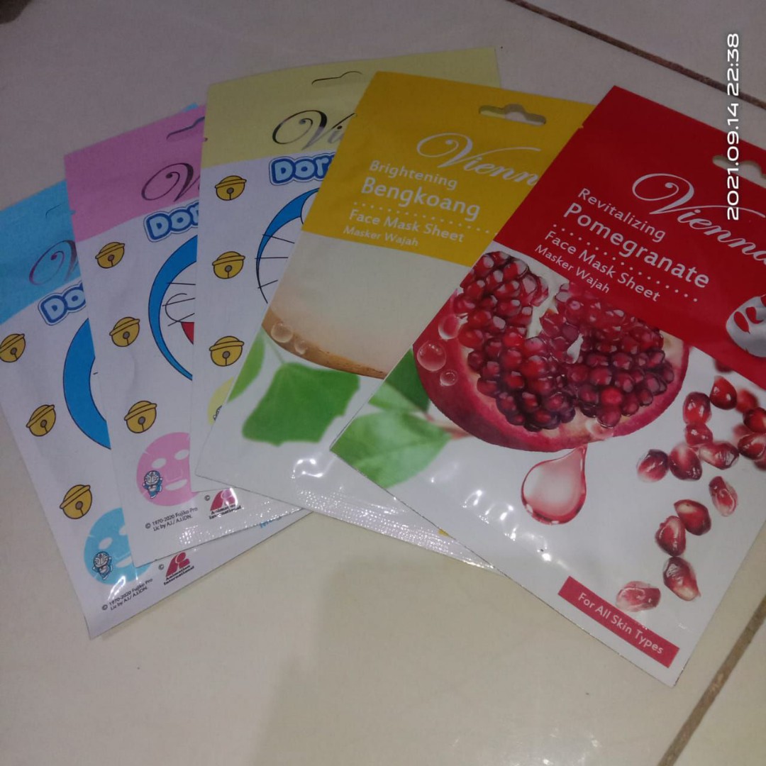 Vienna sheetmask, Kesehatan & Kecantikan, Kulit, Sabun & Tubuh di Carousell