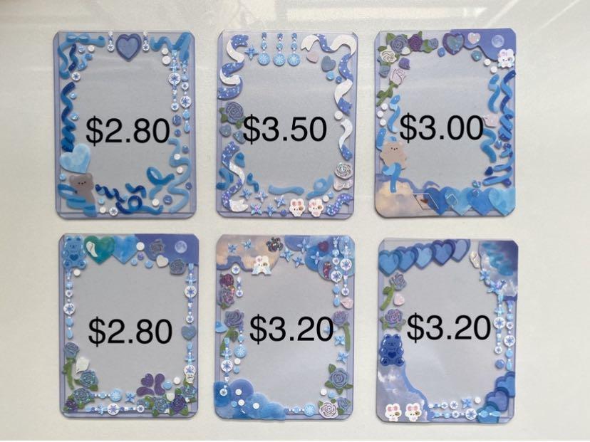 WTS decorated toploader blue urr kpop bts twice blackpink svt aespa ...